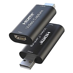 DIGITNOW HDMI Video Capture Card, 4K HDMI to USB 2.0 Video Audio Converter, Full HD 1080p for Editing Video/Games/Streaming/Online Teaching
