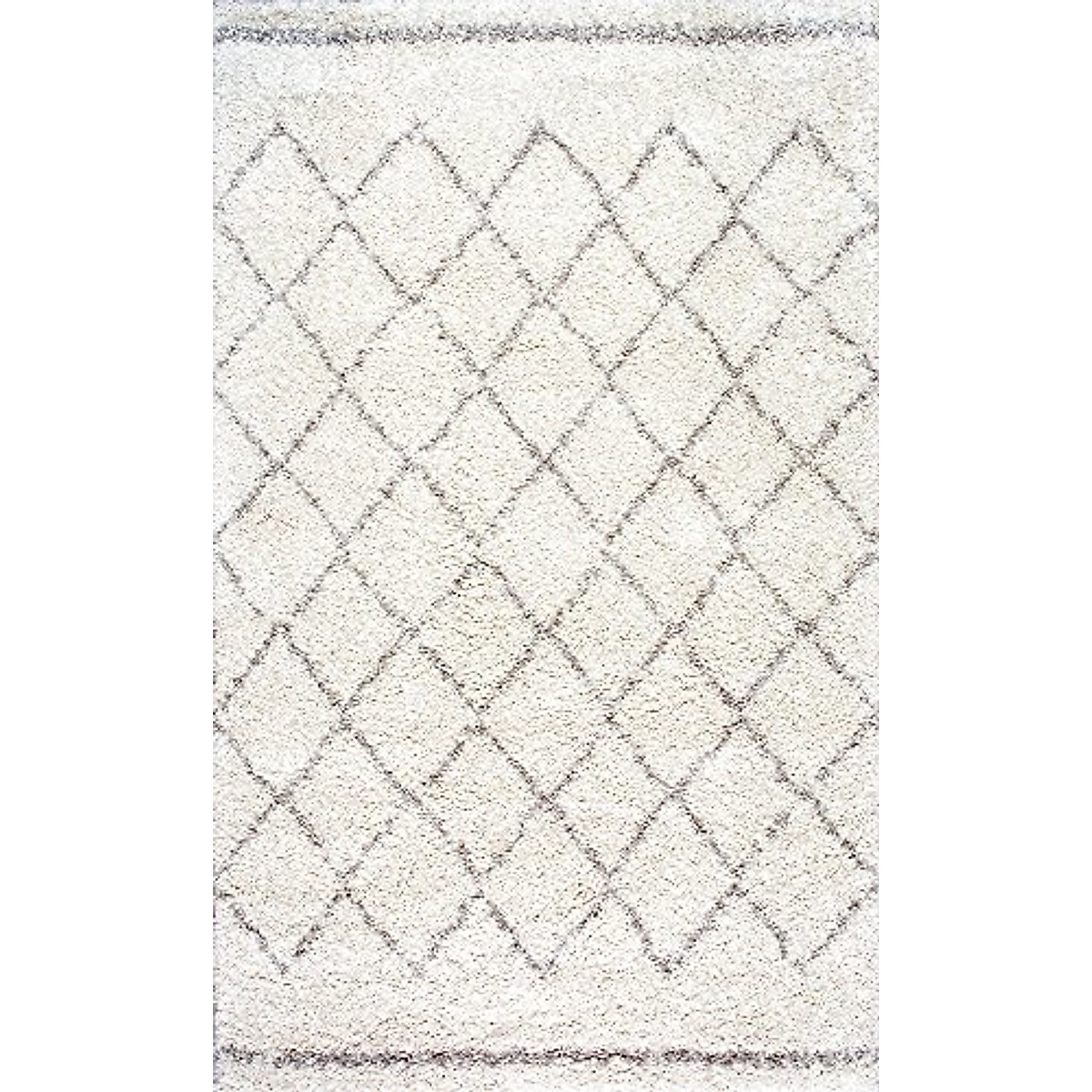 nuLOOM Edwin Trellis Shaggy Area Rug, 7' 6" x 9' 6", Natural