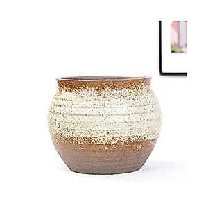 Happyyami 2 Pcs miniture Decoration Bulk Flower pots White Decor Mini pots for Plants Flower pots Bulk Plants Decor Desk Topper Plant Decorations Home Flower Pot Bonsai Stand Ceramics