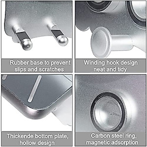 huyear Supersonic Hair Dryer Wall Mount Holder Hair Dryer Bracket for Hair Dryer Accessories Holder Hair Dryer Holder Bathroom Storage Rack Care Tools (Silver)