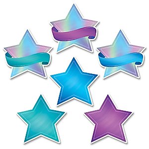 Creative Teaching Press Mystical Magical Shimmering Stars Cut Outs, 6 in, CTP 8661