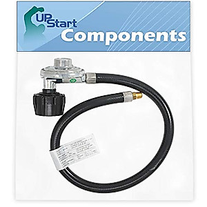 UpStart Components BBQ Gas Grill Propane Regulator Hose Replacement Parts for Weber Weber 1100 LP - Compatible Barbeque 21" Hose and Regulator with 1/8 NPT Male Thread with QCC1 Connection