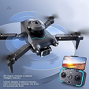 S96 Foldable Drone with 4K HD Dual Camera, Mini WIFI Drone RC Quadcopter Support APP Control, Trajectory Flight, Altitude Hold, 360° Flip, Obstacle Avoidance, for Kid Adult
