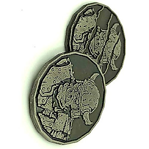 Orc Monster Coin Tokens (5 Pack) || Army of Orcs Coins || Metal Coins || Solidier Coins || RPG || Miniature Tokens || Adventure Coins || D&D Play || Miniature and Tabletop Gaming