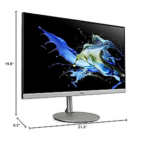 Acer CB242Y bir 23.8" Full HD (1920 x 1080) IPS Zero Frame Home Office Monitor with AMD Radeon Free Sync - 1ms VRB, 75Hz Refresh, Height Adjustable Stand with Tilt & Pivot (HDMI & VGA ports),Black