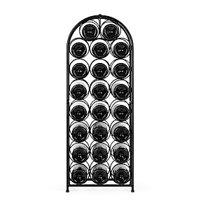 ETELI 23 Bottles Freestanding Floor Metal Wine Rack with Iron Handle Stylish and Functional Wine Rack Cabinet Keep Your Wine Bordeaux Style Wine Cellar Stand