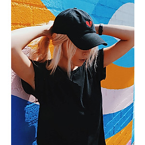 Riot Society Broken Heart Embroidered Mens Adjustable Dad Hat Black