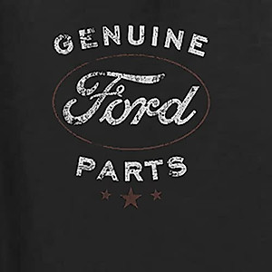 Wild Bobby Vintage Distressed Genuine Ford Parts Cars and Trucks Front and Back Unisex Graphic Hoodie Sweatshirt, Black, Large
