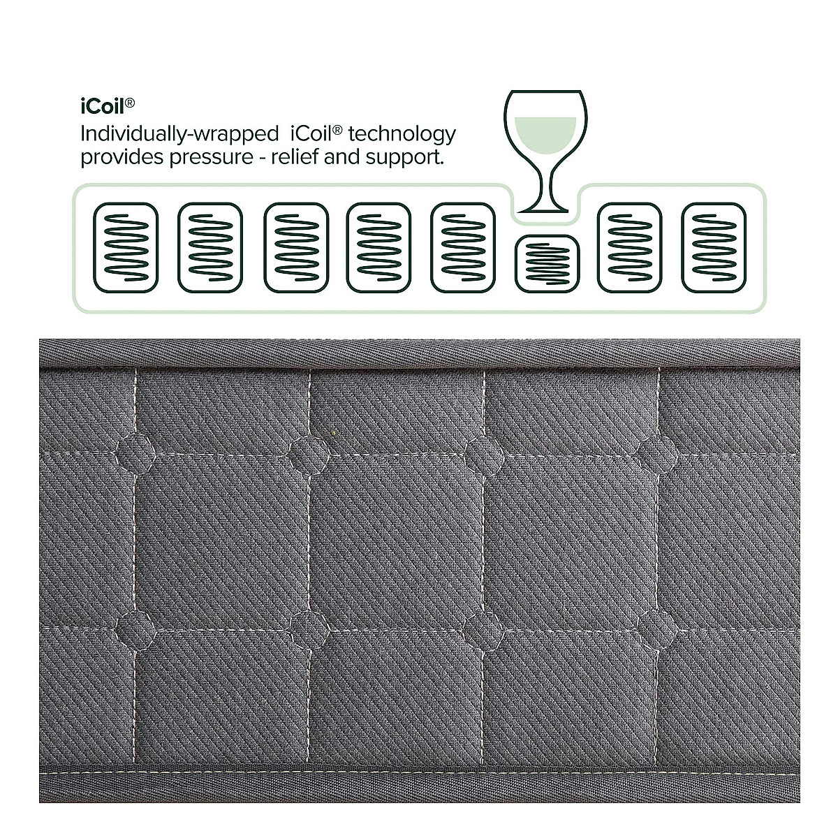 Zinus MSHPTT-08Q Bed Mattress Conventional, Queen, White