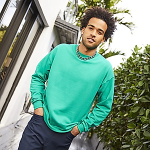 Hanes Men's Comfortwash Garment Dyed Sweatshirt, Cypress Green, Small