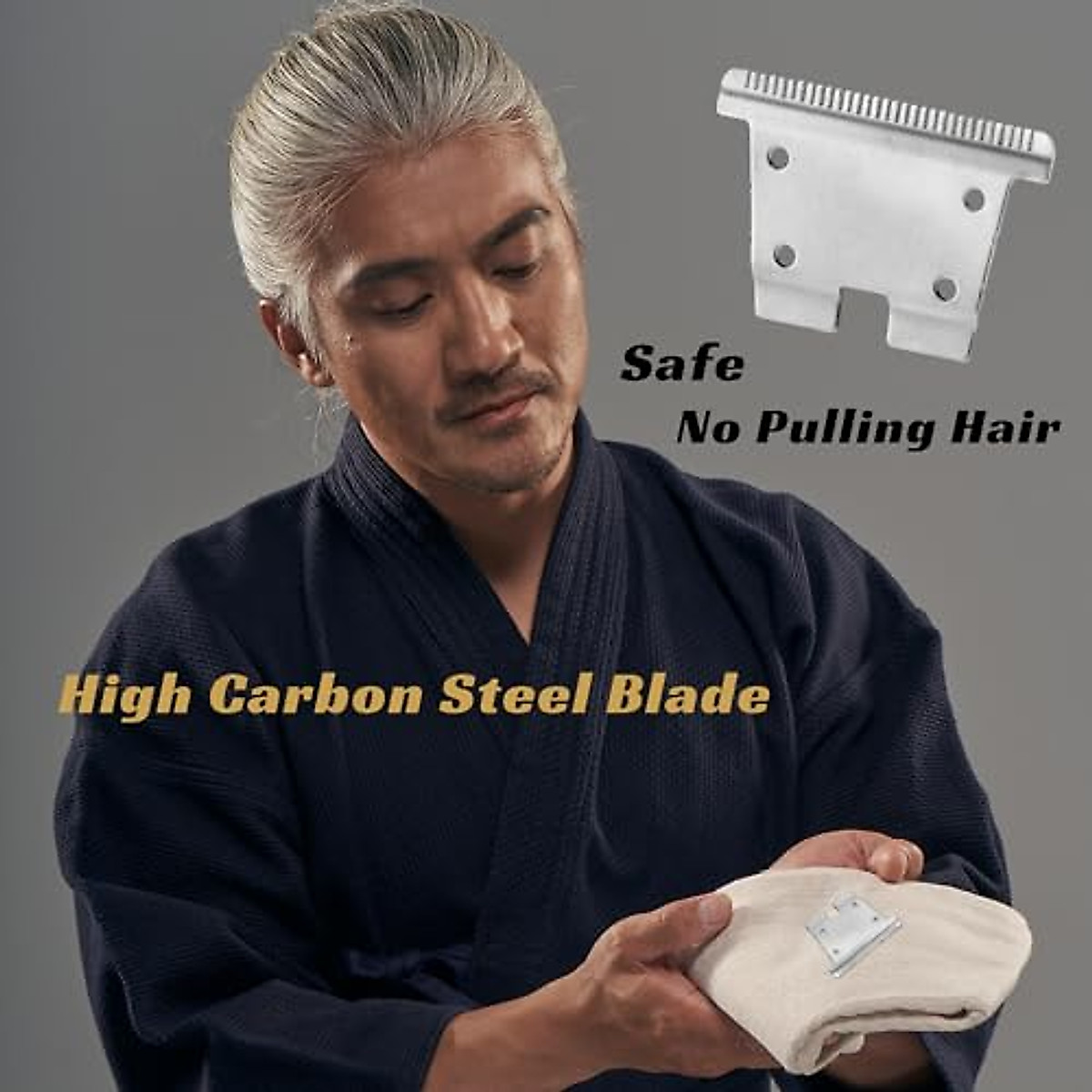 URBANER Mustache Edger, Battery Operated, Waterproof Compact Beard Trimmer for Men, Portable Clipper for Travel Grooming, Gift for Men, Length Adjustable, MB-042