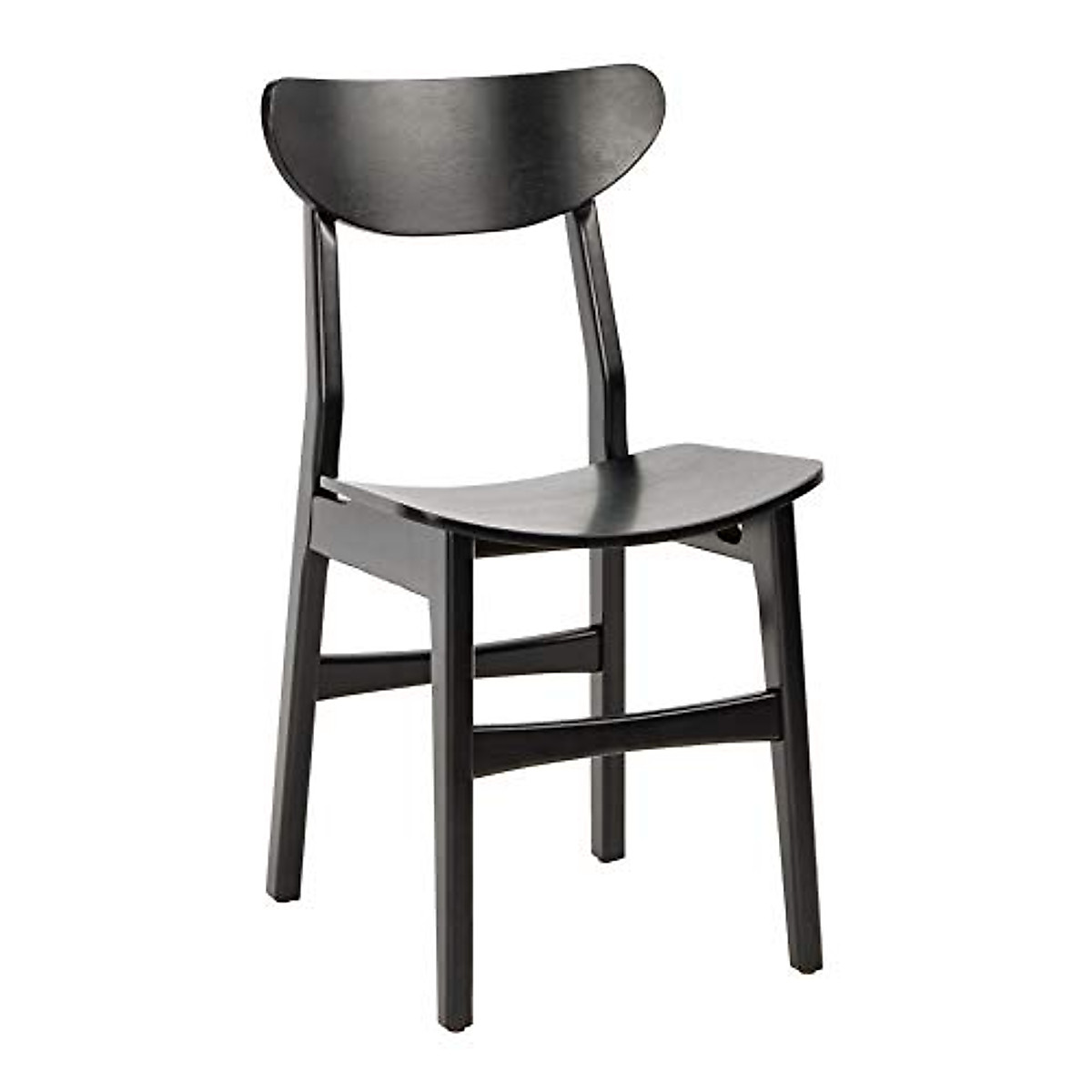 Safavieh Home Lucca Retro Black Dining Chair, Wood, Set of 2