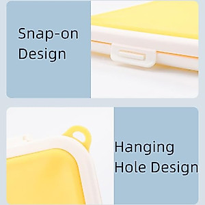 IZKOOKE Sandwich Containers Reusable, Silicone Sandwich Storage with Snap-Off, Sandwich Box for Lunch, BPA Free, Leakproof, Plastic Food Holder (2 Pink)