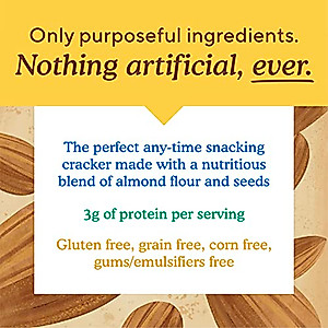 Simple Mills Almond Flour Crackers, Sundried Tomato & Basil, Gluten Free, Flax Seed, Sunflower Seeds, Corn Free, Good for Snacks, Made with whole foods, (Packaging May Vary), 4.25 Ounce