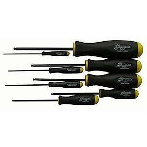 Bondhus 74632 Set of 8 Balldriver Screwdrivers with ProHold Tip, ProGuard Finish, sizes .050-5/32-Inch