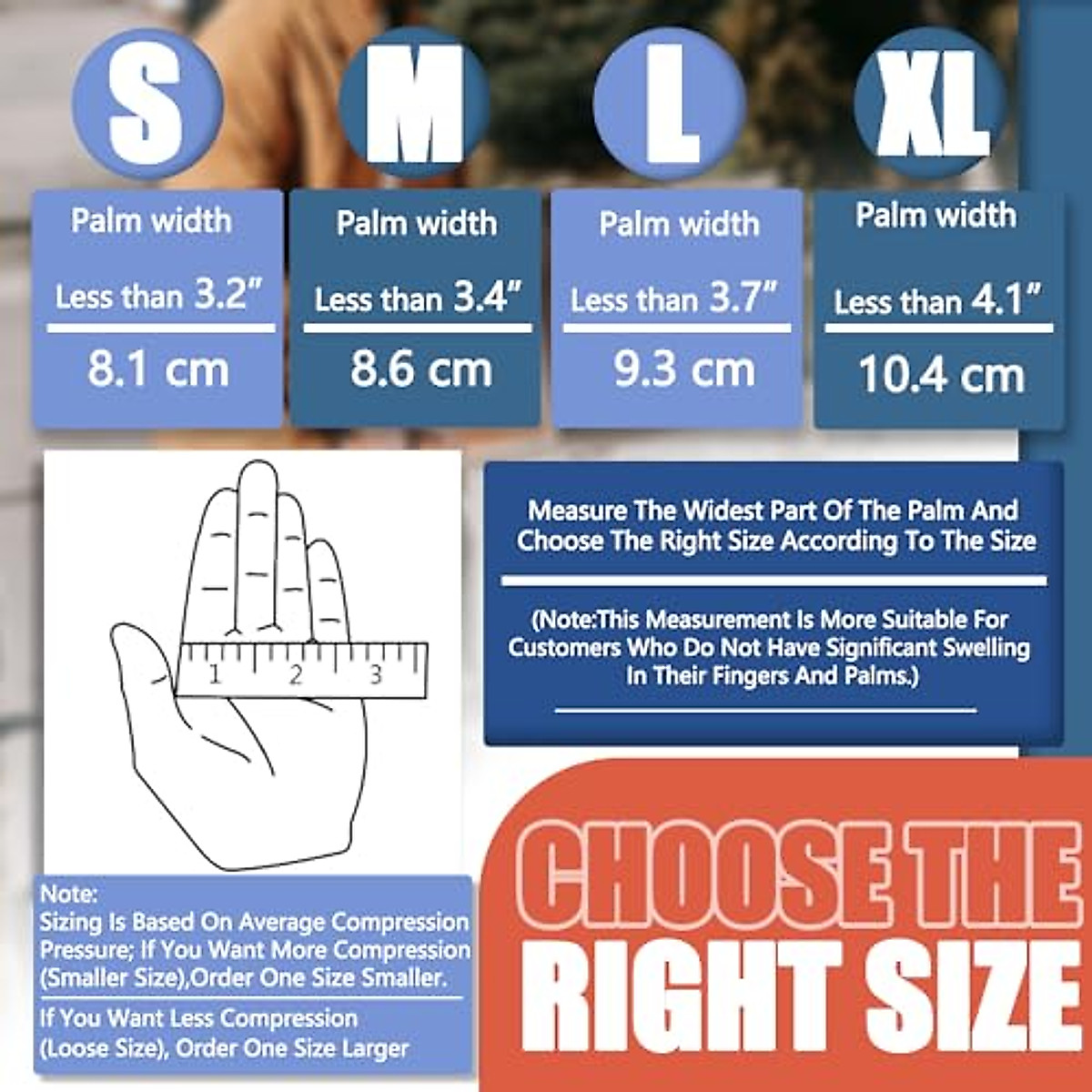 2 Pairs Arthritis Compression Gloves, for Arthritis, Rheumatoid, Osteoarthritis, Carpal Tunnel Pain, Compression Gloves for Arthritis for Women & Men, Gloves for Work, Warm Moisture Absorption