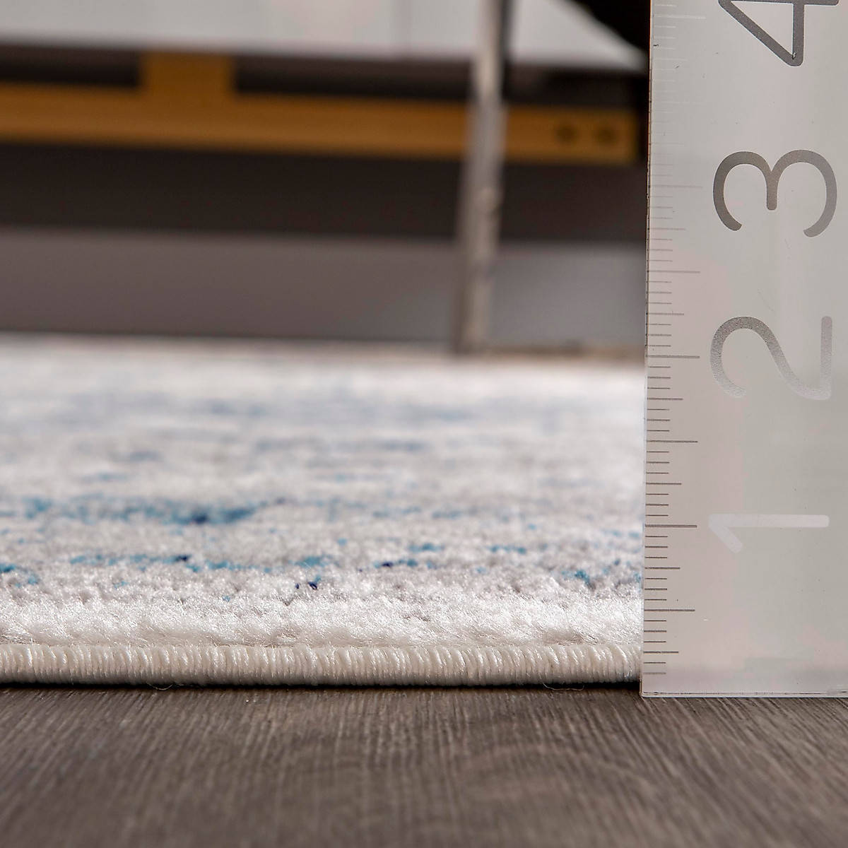 nuLOOM Vintage Anaelle Area Rug, 5' x 8', Blue, Rectangular, 0.3" Thick