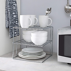 Organize It All Chrome Kitchen Corner Shelf, Pack of 1, Silver