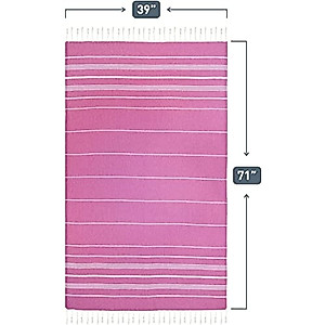 HAVLULAND Turkish Beach Towels Oversized 71x39 Turkish Bath Towel 100% Cotton Quick Dry Sand Free Beach Towel Turkish Towels Extra Large Beach Towels Travel Pool Yoga Camping Blanket (12, Multi)