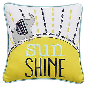 Wendy Bellissimo 4pc Nursery Bedding Baby Crib Bedding Set - Elephant Crib Bedding from The Sawyer Collection in Grey and Turquoise