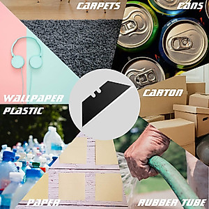 Minatee Utility Knife Blades SK2 High-Carbon Steel Nice Tempered Fixed Blade Knife with Hard Plastic Box, Standard Size Durable Knife Blades for Most of the Standard Utility Knives (40 Pieces)