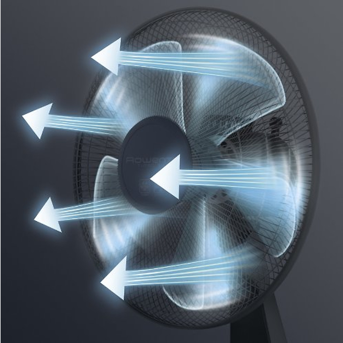 Rowenta VU5550 Turbo Silence Oscillating Fan, Standing Fan, 4 Speed Fan with Remote Control