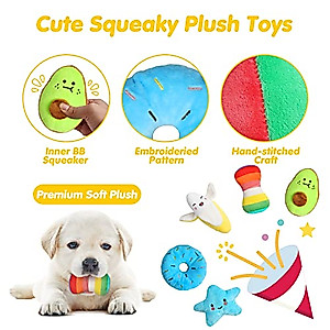 Zeaxuie 20 Pack Luxury Dog Chew Toys for Puppy, Cute Small Dog Toys with Ropes Puppy Chew Toys, Treat Ball and Squeaky Puppy Toys for Teething