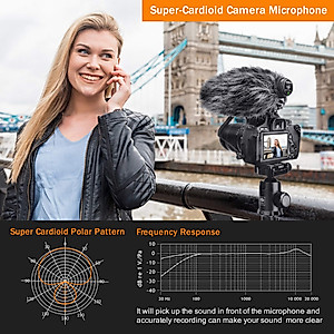 comica CVM-V30PRO Shotgun Microphone Professional Super Cardioid Video Recording Microphone with Wind Muff, Camera Microphone for Canon Nikon Sony DSLR Cameras,Camcorders,iPhone Smartphones
