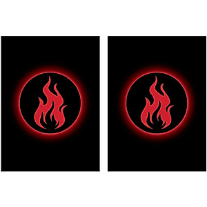 100 Legion Supplies Absolute Iconic Red Fire Deck Protector Sleeves