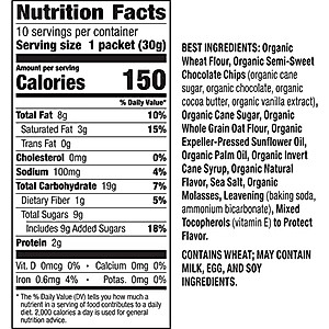 Annie's Organic Chocolate Chip Cookie Bites, 10 ct