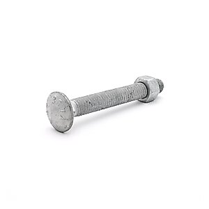 3/8"-16 x 3 Hot Dipped Galvanized Carriage Bolt w/Nuts, Grade A, Full Thread, Quantity 100 - by Fastener Depot, LLC