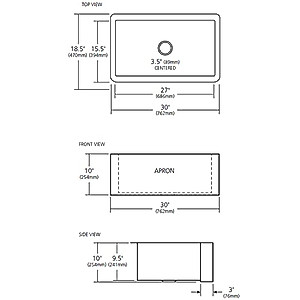 Native Trails CPK294 Farmhouse 30 Kitchen SInk in Antique Copper