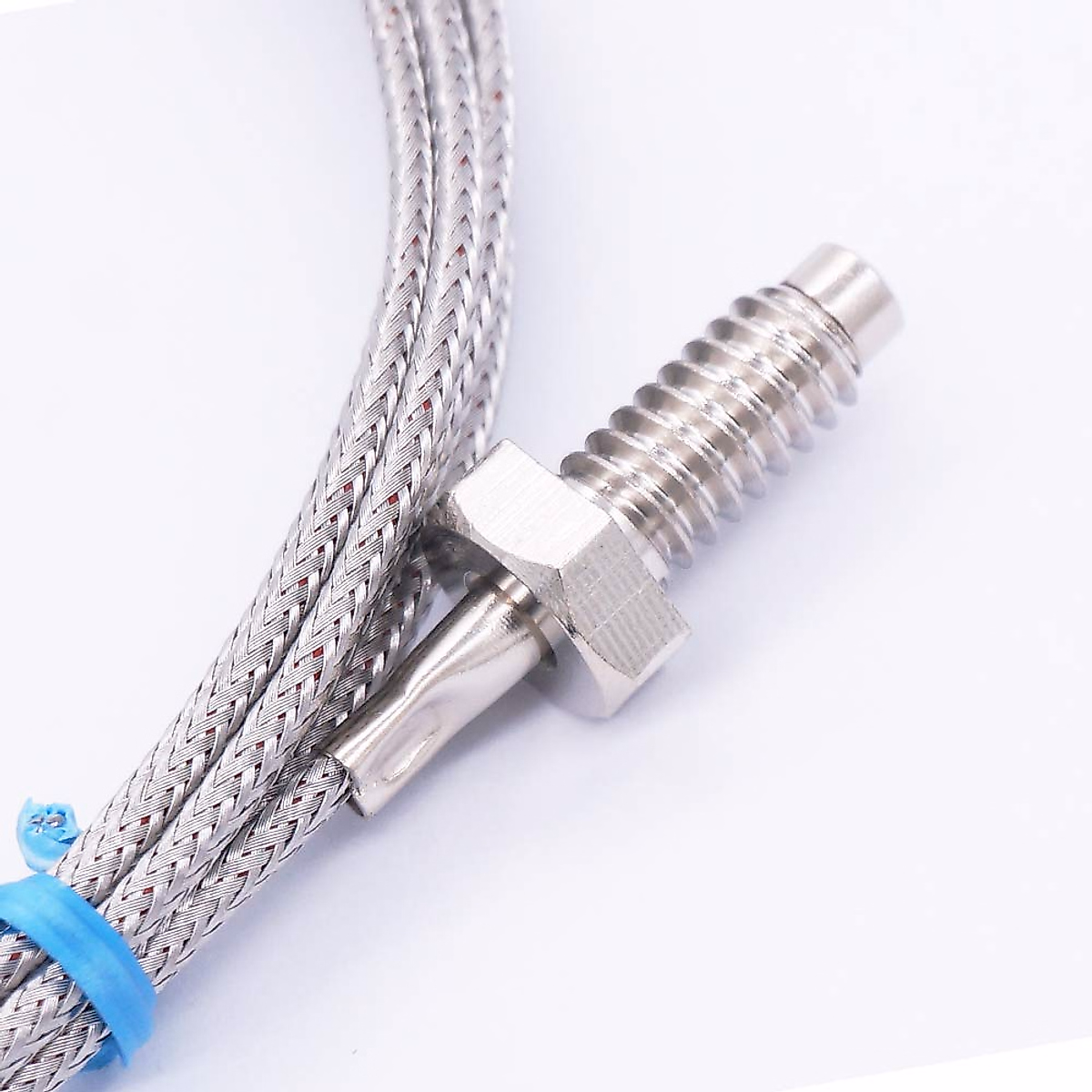 Twidec/2Pcs 1/4" Screw Probe Temperature Sensor K Type Thermocouple 2 Meters Cable Temperature Range: 0-600°C LT-104