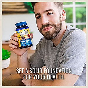 Nature’s Way Alive! Premium Men’s Gummy Multivitamins, Vitamins & Minerals, Supports Whole Body Wellness*, Vegetarian, Orange, Grape, and Cherry Flavored, 75 Gummies