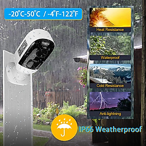 ARMIDO Outdoor Expandable Wireless Security Camera System 2PCS 3MP Wire Free Rechargeable Battery Powered Security Cameras 30ft Night Vision,PIR Motion Detection, 2-Way Audio (2-Cam Kit)