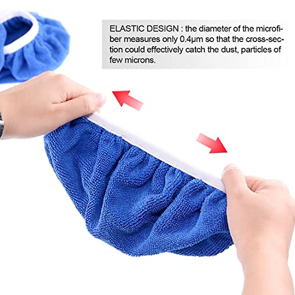 Glarks 5Pcs 9-10 Inch Car Polisher Pad Bonnet Soft Microfiber Polishing Bonnet Buffing Pad Cover for 9" and 10" Car Polisher