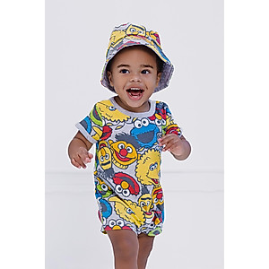 Sesame Street Elmo Baby Boys Romper & Sunhat Set Red 24 Months