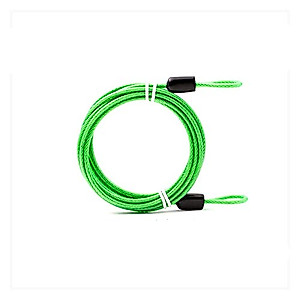 WCNMB Bicycle Lock 2m Bicycle Security Loop Cable Lock Scooter Guard Bike Motorcycle Helmet Protector Anti Theft Steel Wire Rope Line for Car Cover Convenient and Durable (Color : Green)
