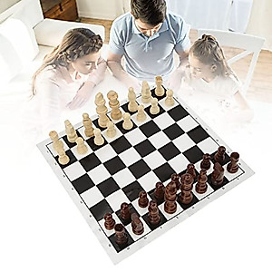 Chess Set,Chess Set with Foldable Board and Weighted Pieces,2 in 1 Travel Board Games for Kids and Adults, Folding Roll up Chess Game Sets,Packs and Travels Easy