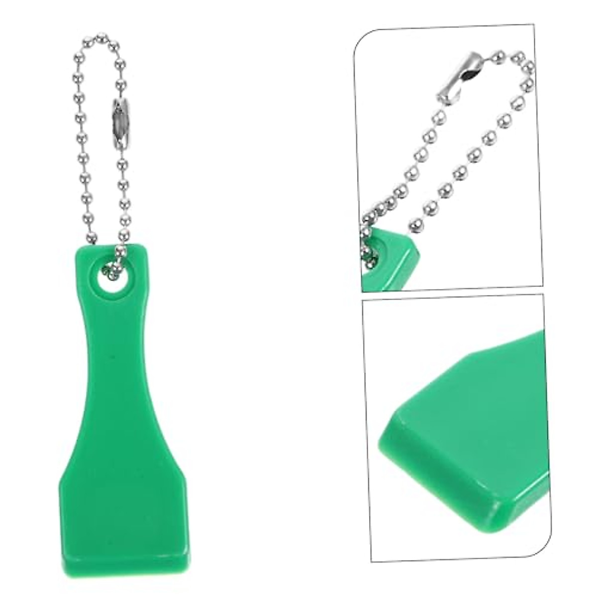 Sewroro 10pcs Scratch-Offs Label Remover Tool Label Stickers Scratch Tickets Plastic Scraper Tools Keychain Scratcher Thumb Keyring Scratcher Plastic Ticket Scratcher Abs Green
