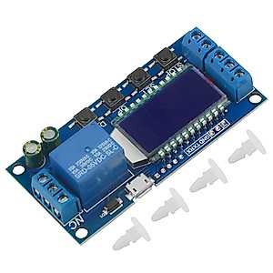 XINGYHENG One Channel Time Relay Module Delay Controller Board Trigger Delay-off Cycle Timing Circuit Switch Module Display Relay Expansion Plate Load Controlled for Micro USB 5V Power Supply