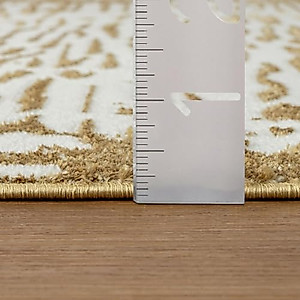 LUXE WEAVERS Artistic Textured Metallic Area Rug,Gold,8'X10'