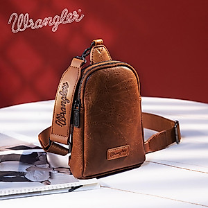 Wrangler Crossbody Sling Bags for Women Cross Body Purse Travel Bag with Detachable Strap Gift for Women