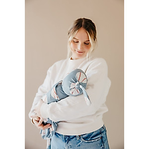 Copper Pearl Baby Beanie Hat Top Knot Stretchy Soft Slugger