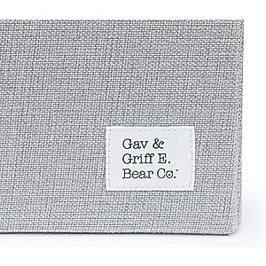 Gav & Griff E. Bear Co. Bearee™ 13-inch Foldable Cube Storage Bin/Box/Organizer/Container/Cubby for Kids & Toddlers (Bear Design) – Grey