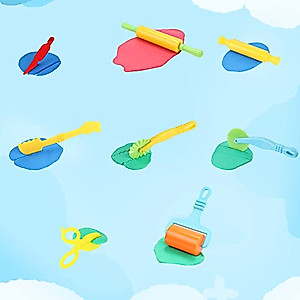 Oun Nana Playdough Tools 53 PCS Dough Tools Kits for Kids, Playdough Accessories Various Shape Molds, Animal, Dinosaur, Stamps, Scissors, Extruder, Cutters, Rollers, Dough Mat with Storage Bag