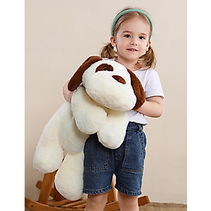 Gubuy 5 lb Weighted Animal Plush, 24in Weighted Cute Dog Plushie Toy Dolls Pillows (Dog)