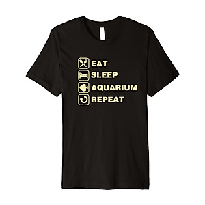 Eat Sleep Aquarium Repeat Cute Tropical Fish Aquarium Lover Premium T-Shirt