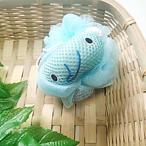 Loofah Sponge,3 Pack Shower Sponge,Mesh Brush Luffa Body Scrubber Gift for 2-14 Year Old Boy and Girl,Bath Toy Gift for Kid,Baby Shower Essential Skin Care, Soft Bathing Accessories