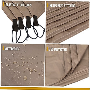 OneTigris Tent Tarp Footprint 94"x94", Large Size, Waterproof Lightweight Multifunctional Camping Tarp Beach Blanket for Camping Hiking Backpacking